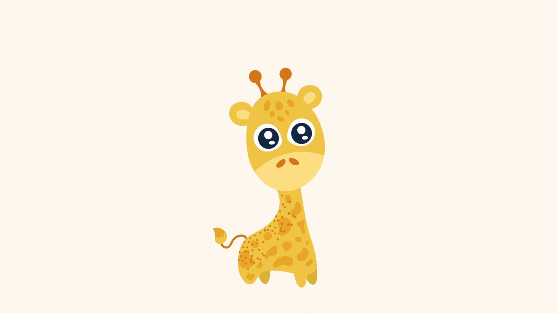 Cute Giraffe Animal Character Animation Stock Footage SBV-347666429 ...