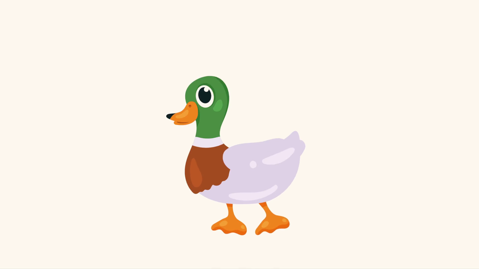Adorable Duck Farm Animal Animation Stock Motion Graphics SBV-347666460 ...