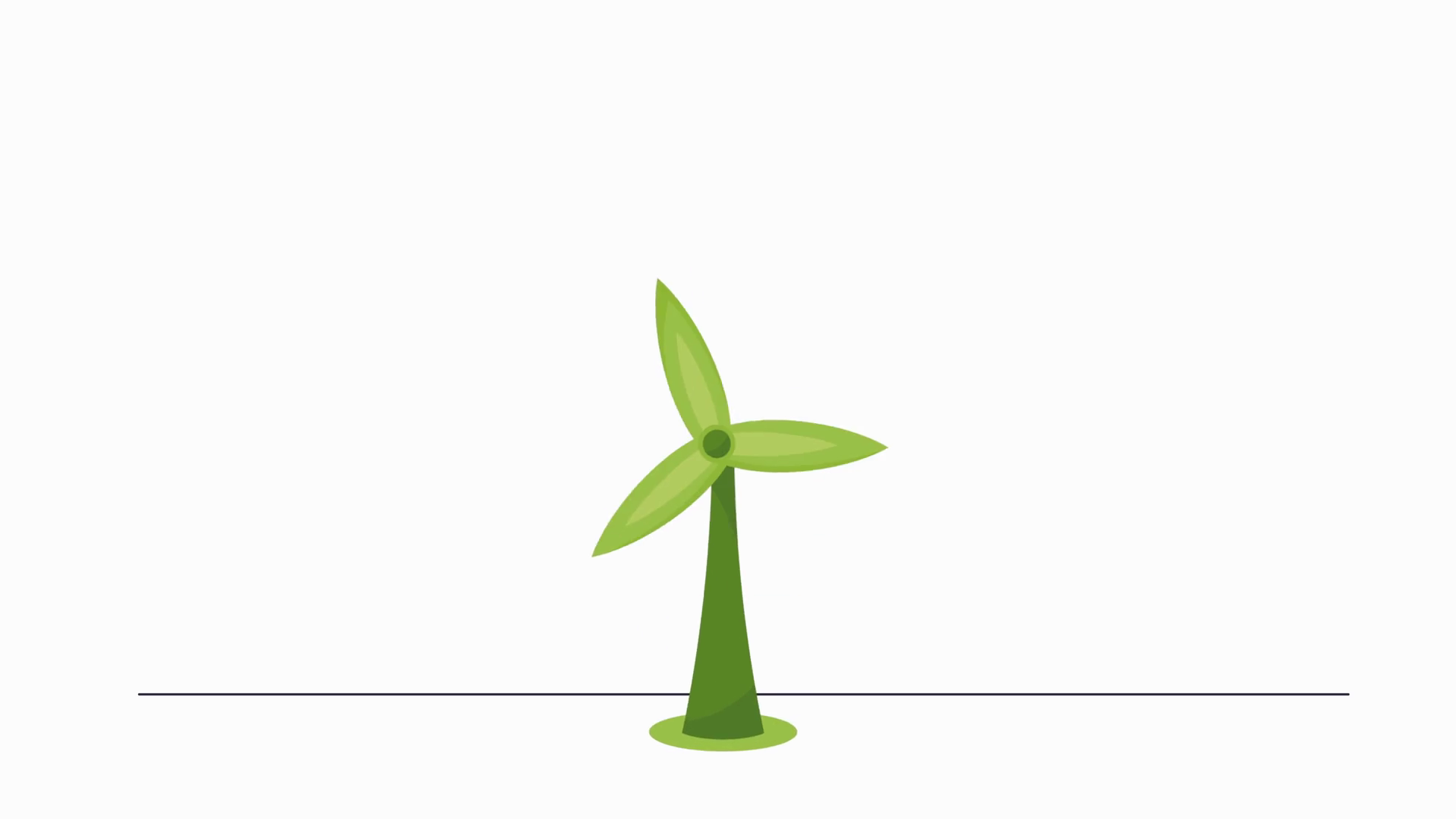 Ecology Animation With Green Windmill Stock Motion Graphics SBV ...