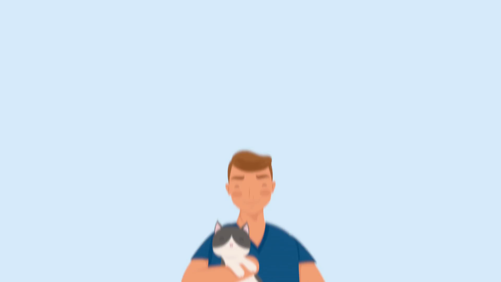 Male Veterinary Worker Lifting Cat Animation Stock Motion Graphics SBV ...