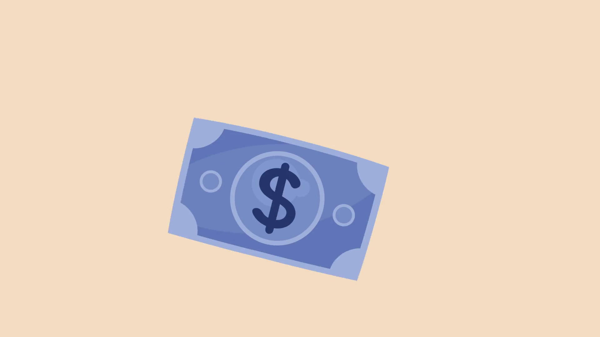 Golden Coins Dollars With Bills Animation Stock Motion Graphics SBV ...