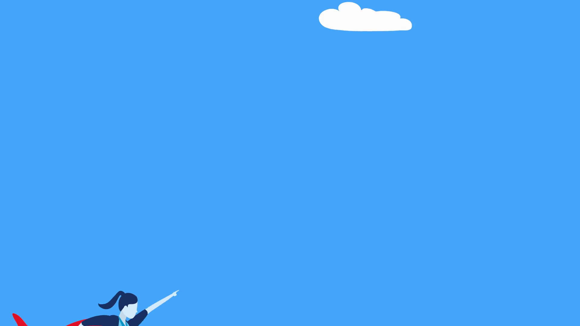 Businesswoman Worker Hero Flying Character Stock Motion Graphics SBV ...