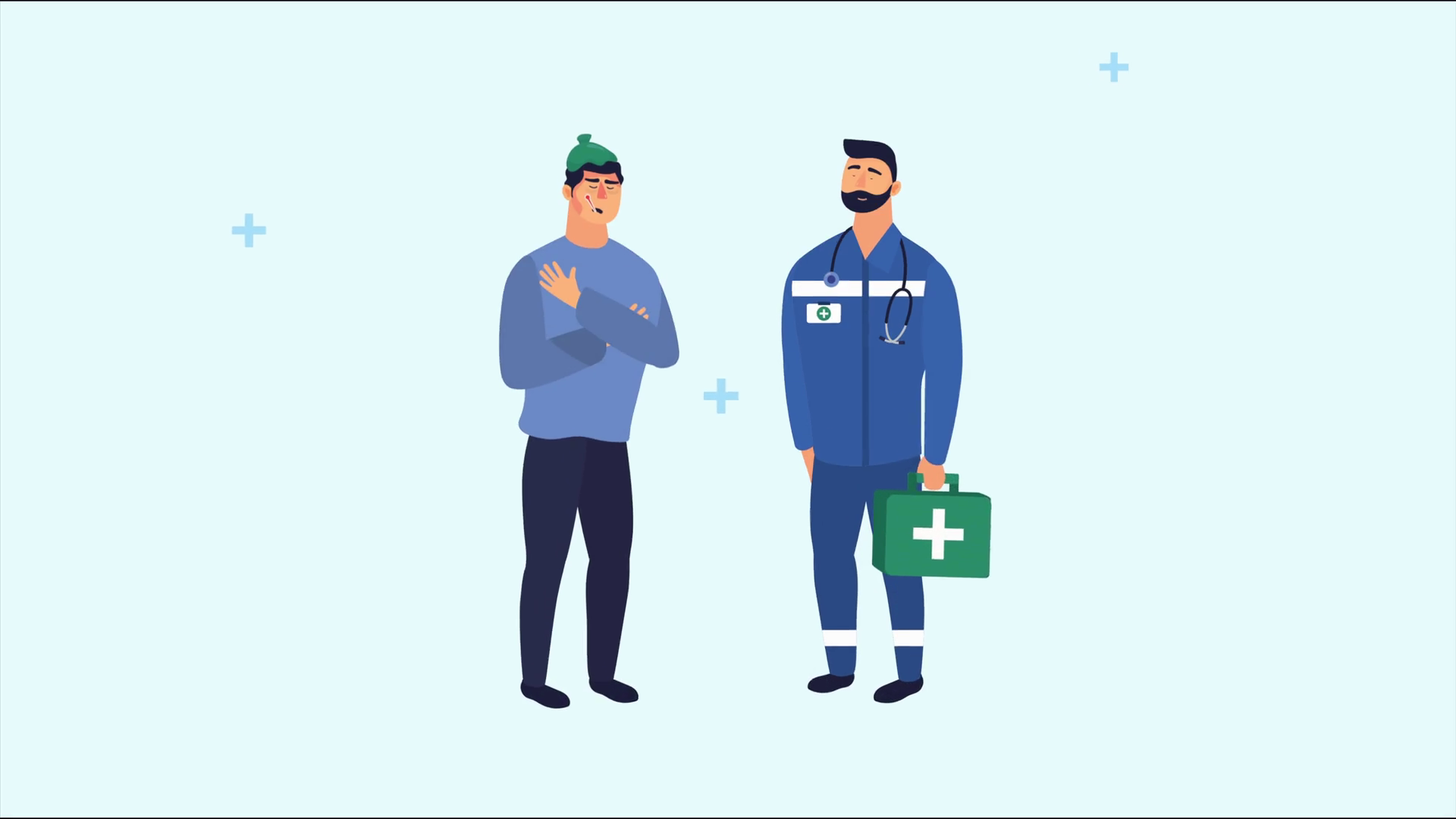 Doctor With Patient Characters Animation 4k Stock Motion Graphics SBV ...