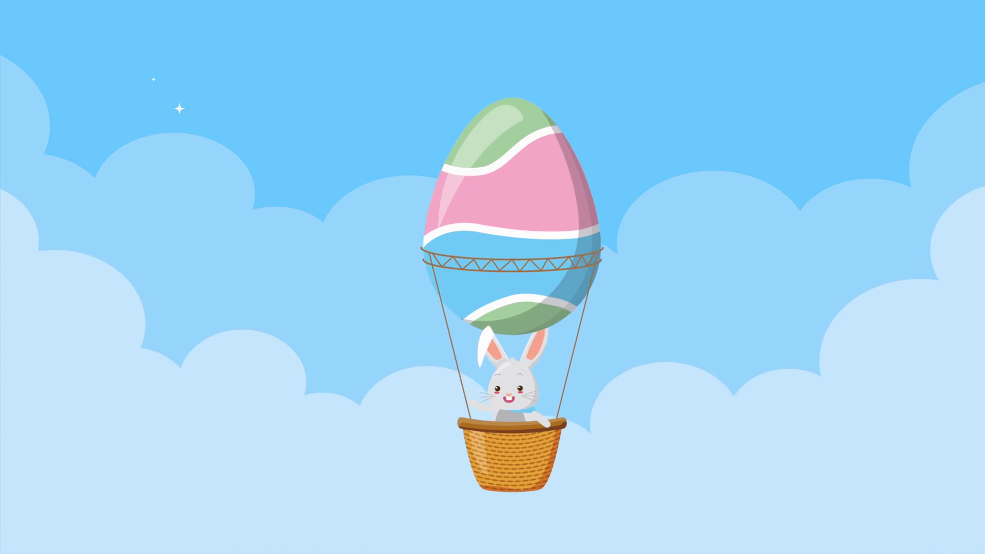 Happy Easter Animated Card With Rabbit In Stock Footage SBV-338230182 ...