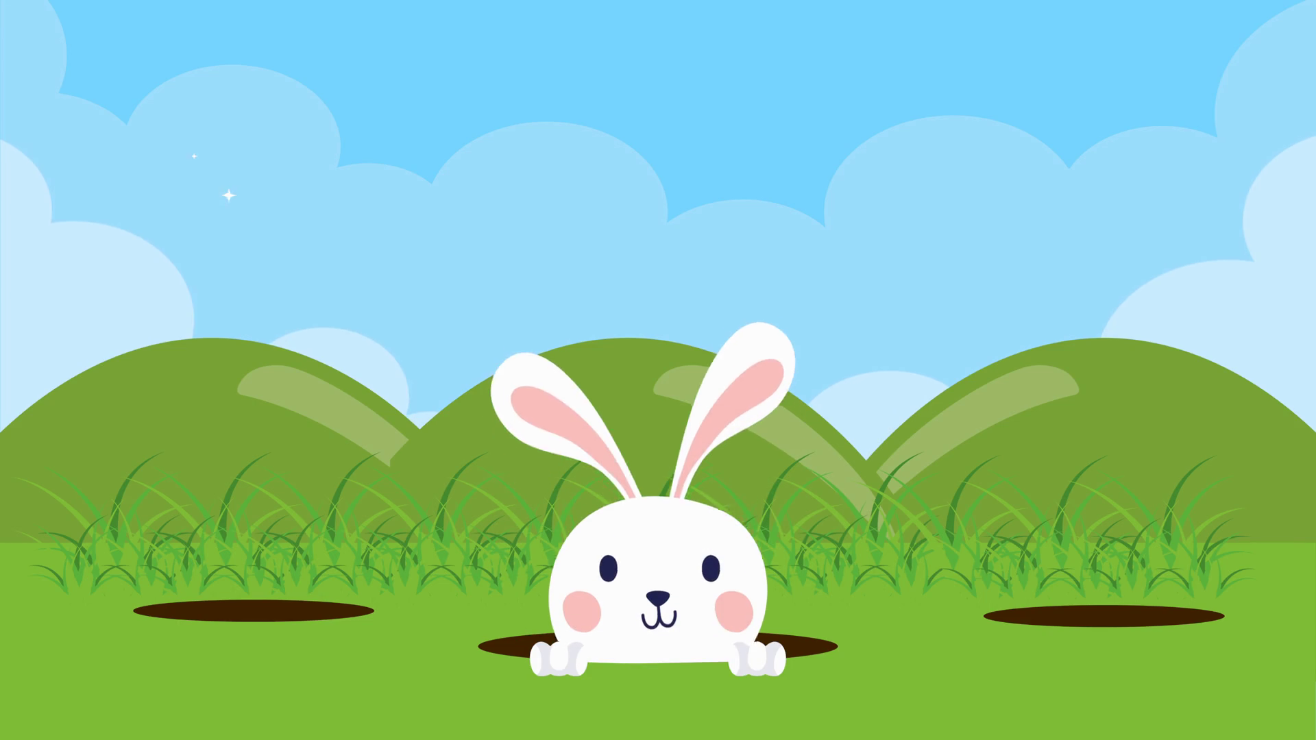Happy Easter Animated Card With Rabbits In Stock Motion Graphics SBV ...