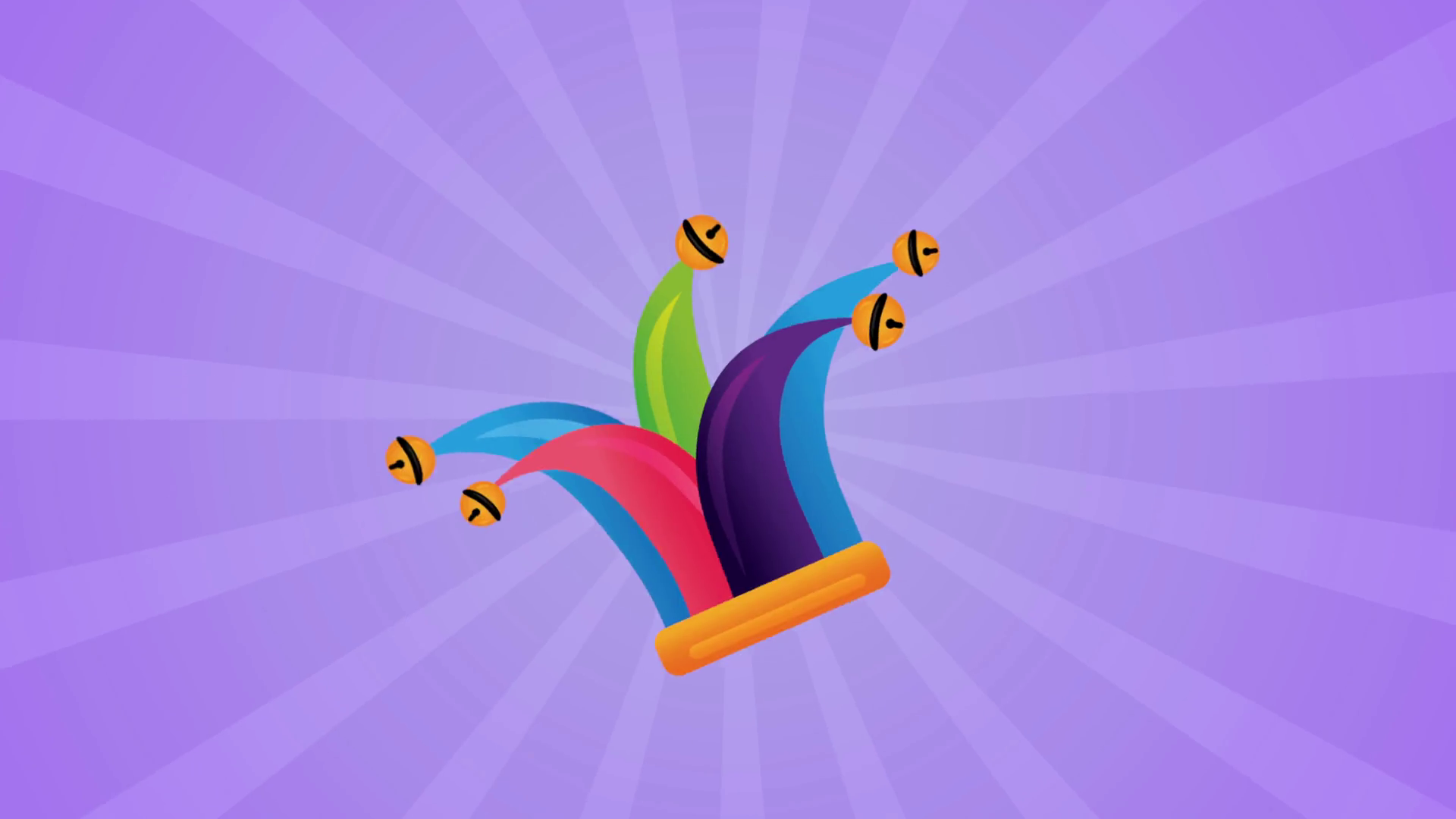 Happy Fools Day Card With Buffoon Hat 4k Stock Motion Graphics SBV ...