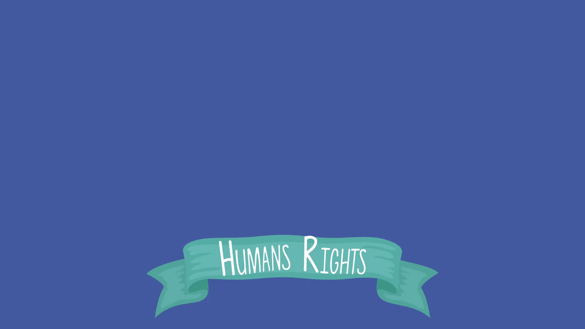 human rights animation with diversity people and ribbon ,4k video ...