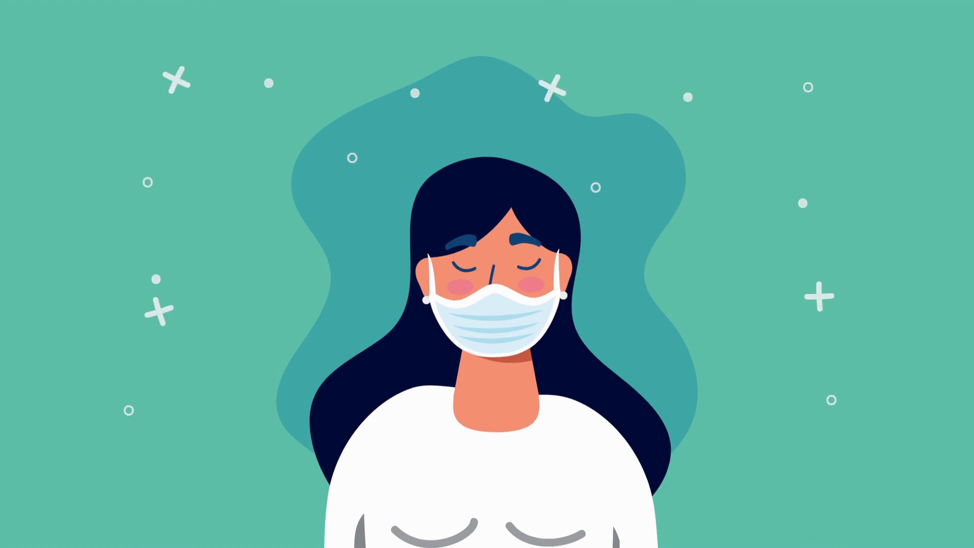 Woman Using Face Mask Covid19 4k Video Stock Motion Graphics SBV ...