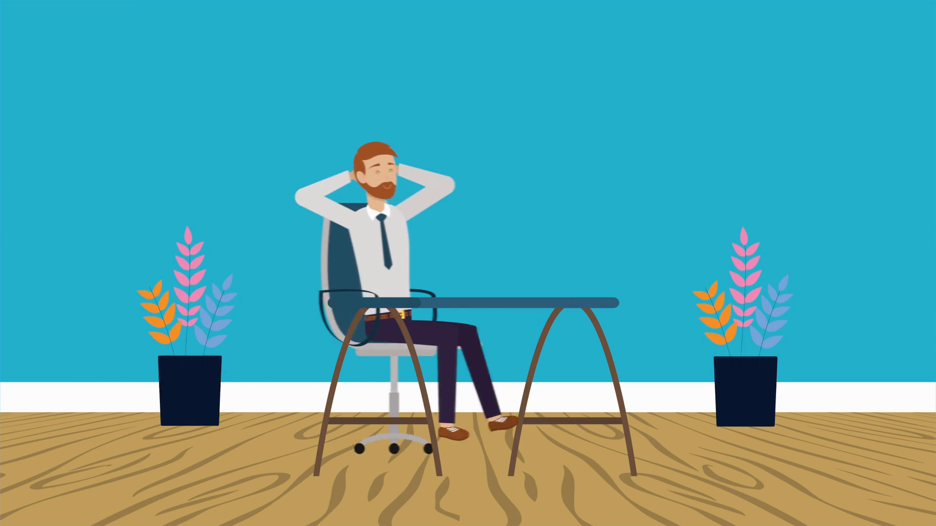 young businessman working in the office ,4k video animation Motion ...