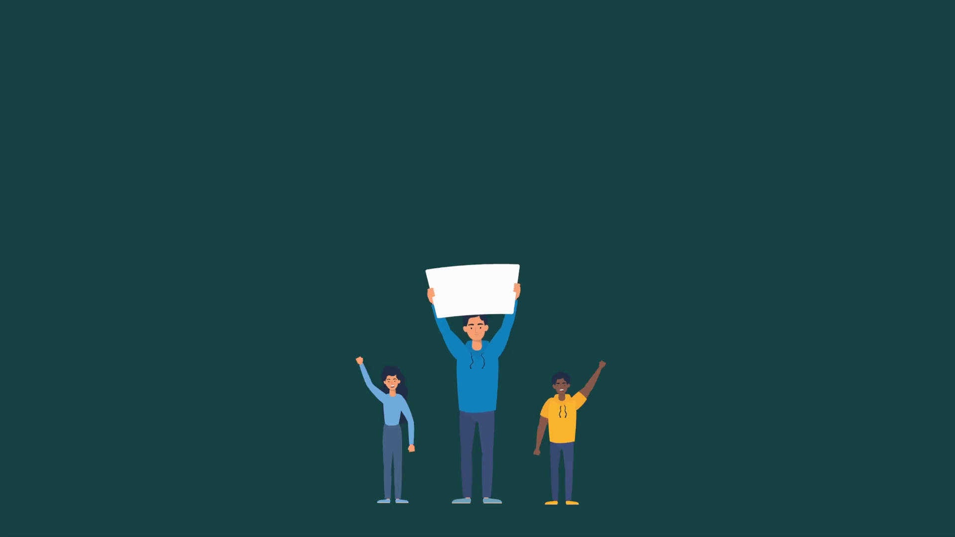 Young People Protesting With Human Rights Stock Motion Graphics SBV ...