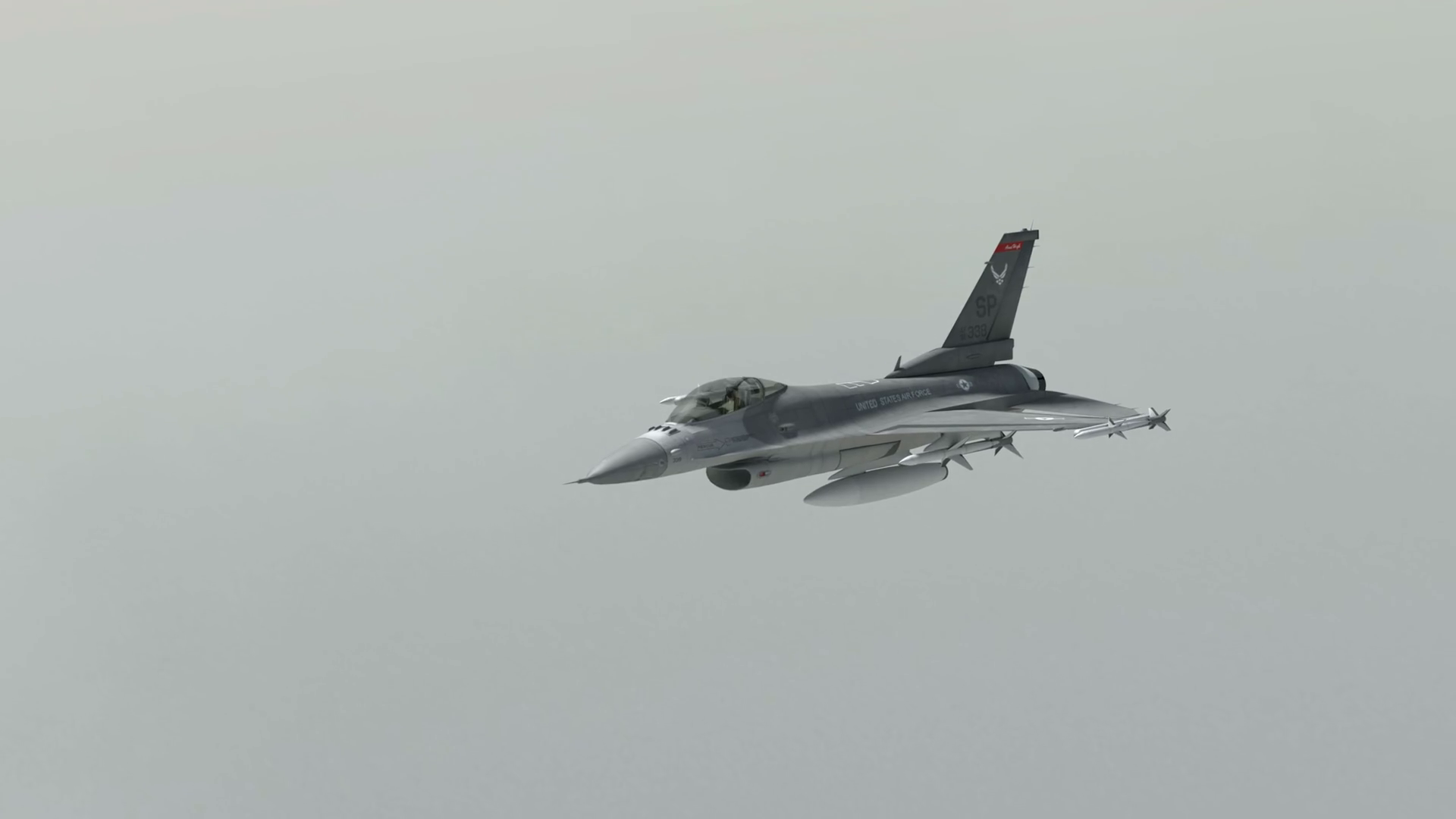 F-16 Fighter Jet Flying Above the Clouds (CGI) Motion Background 00:09 ...