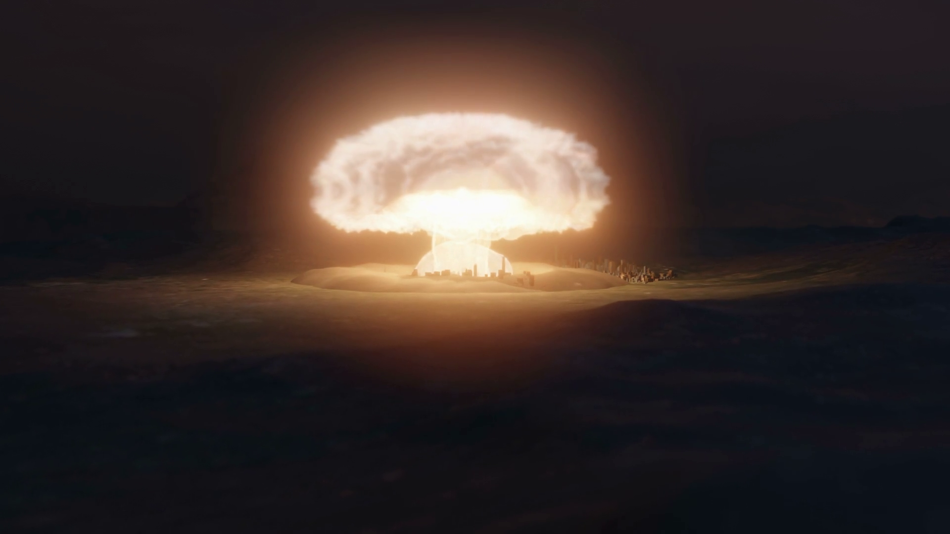 City Obliterated by Nuclear Attack Motion Background - Storyblocks