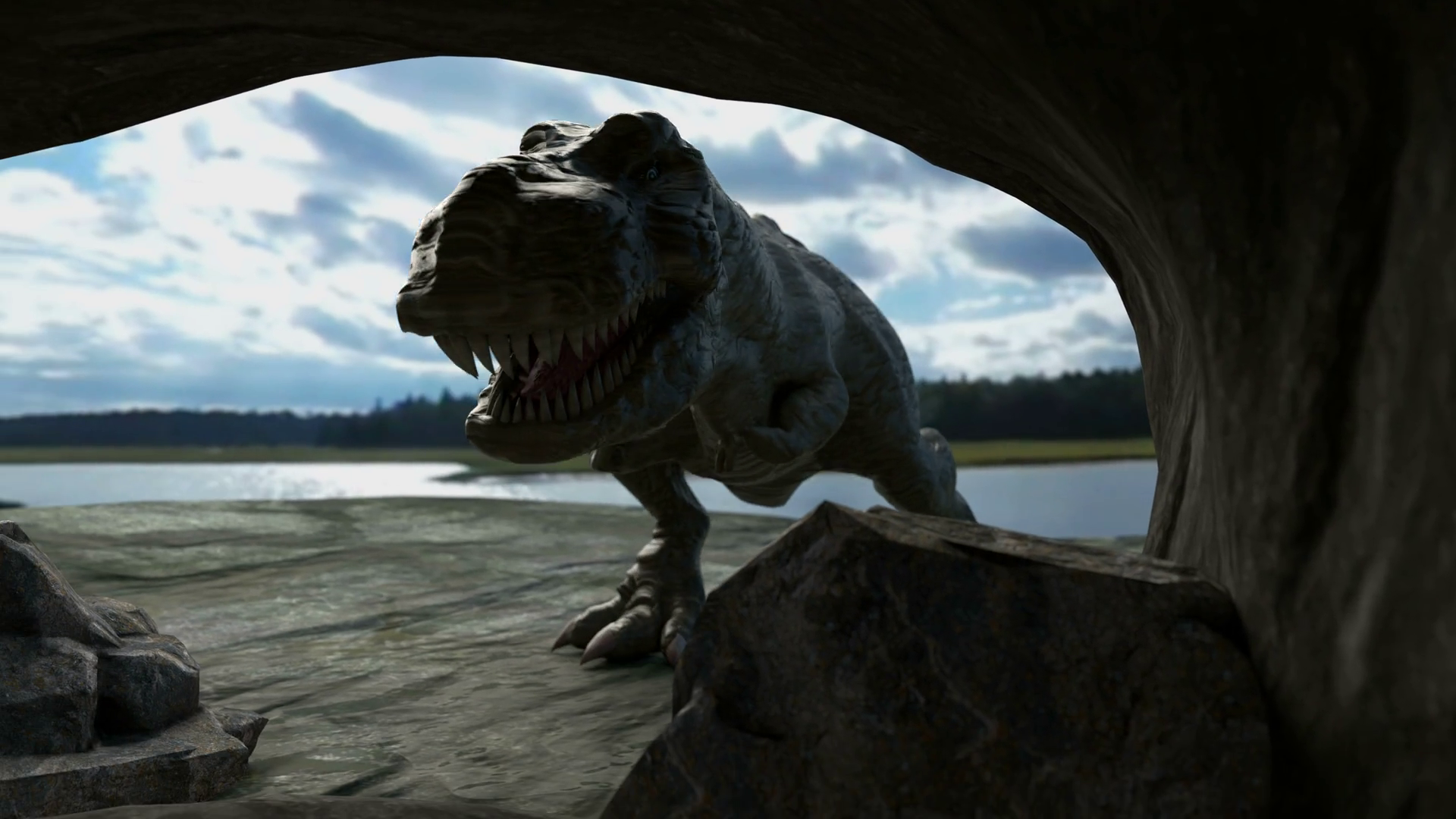 Hungry T-Rex Dinosaur Looking for Food Motion Background - Storyblocks