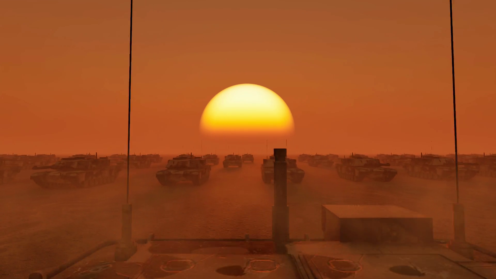 A Vast Formation Of Armored Military Tanks Stock Footage SBV-352389724 ...