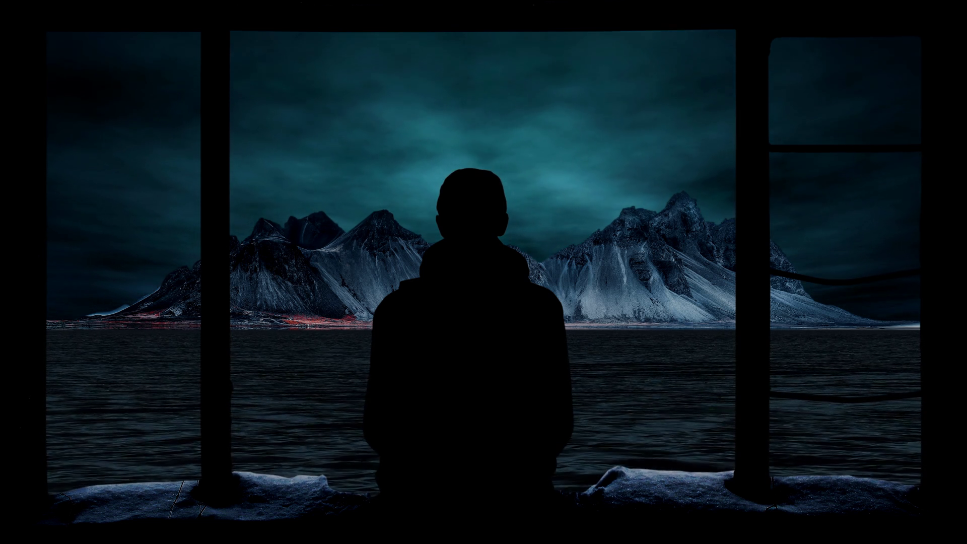 An abstract concept of solitude and loneliness. Motion Background ...