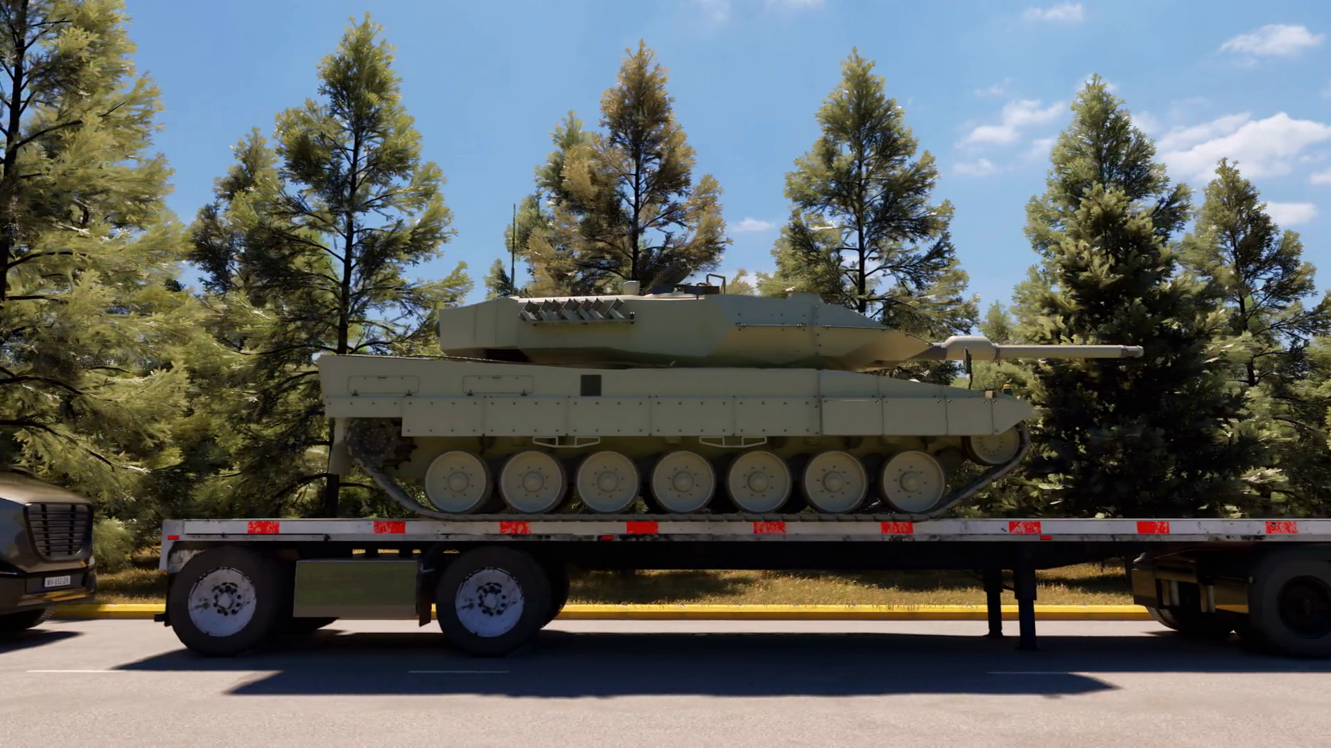 Moving Alongside Convoy Of Military Armored Stock Footage SBV-348650128 ...