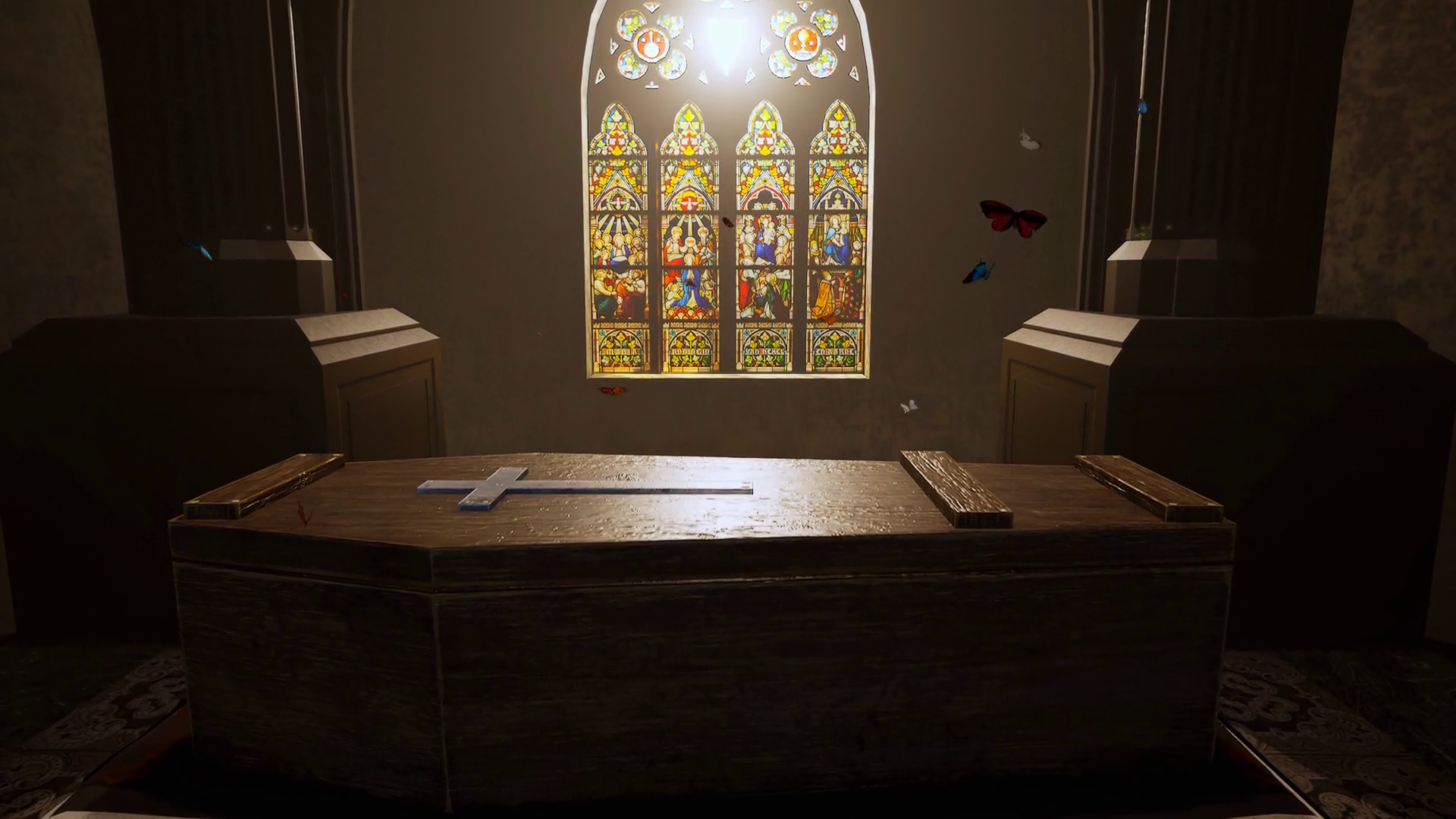 A Funeral Scene With Butterflies Flying Stock Footage SBV-348767996 ...