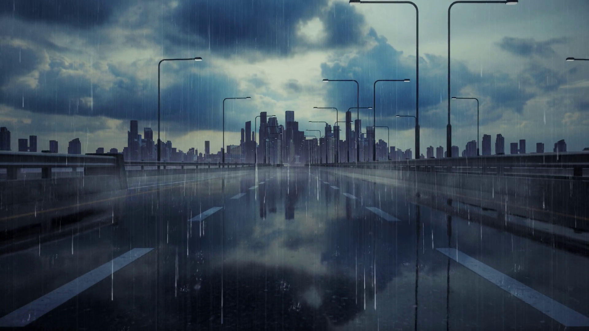 Traveling Down Abandoned Rain-soaked City Stock Footage SBV-348581464 ...