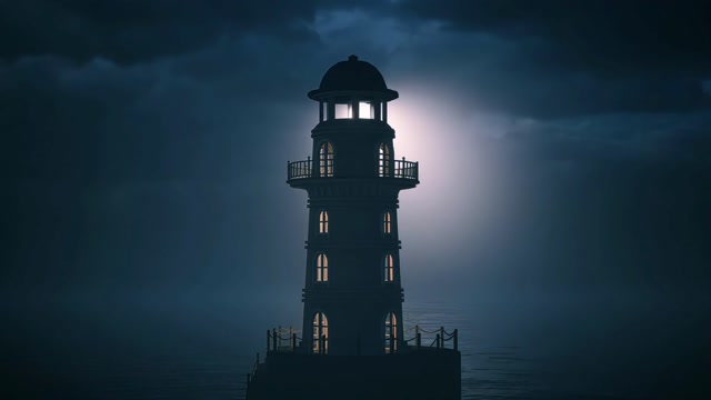 Looping Night Lighthouse Beam Stock Footage: Royalty-Free Video Clips ...