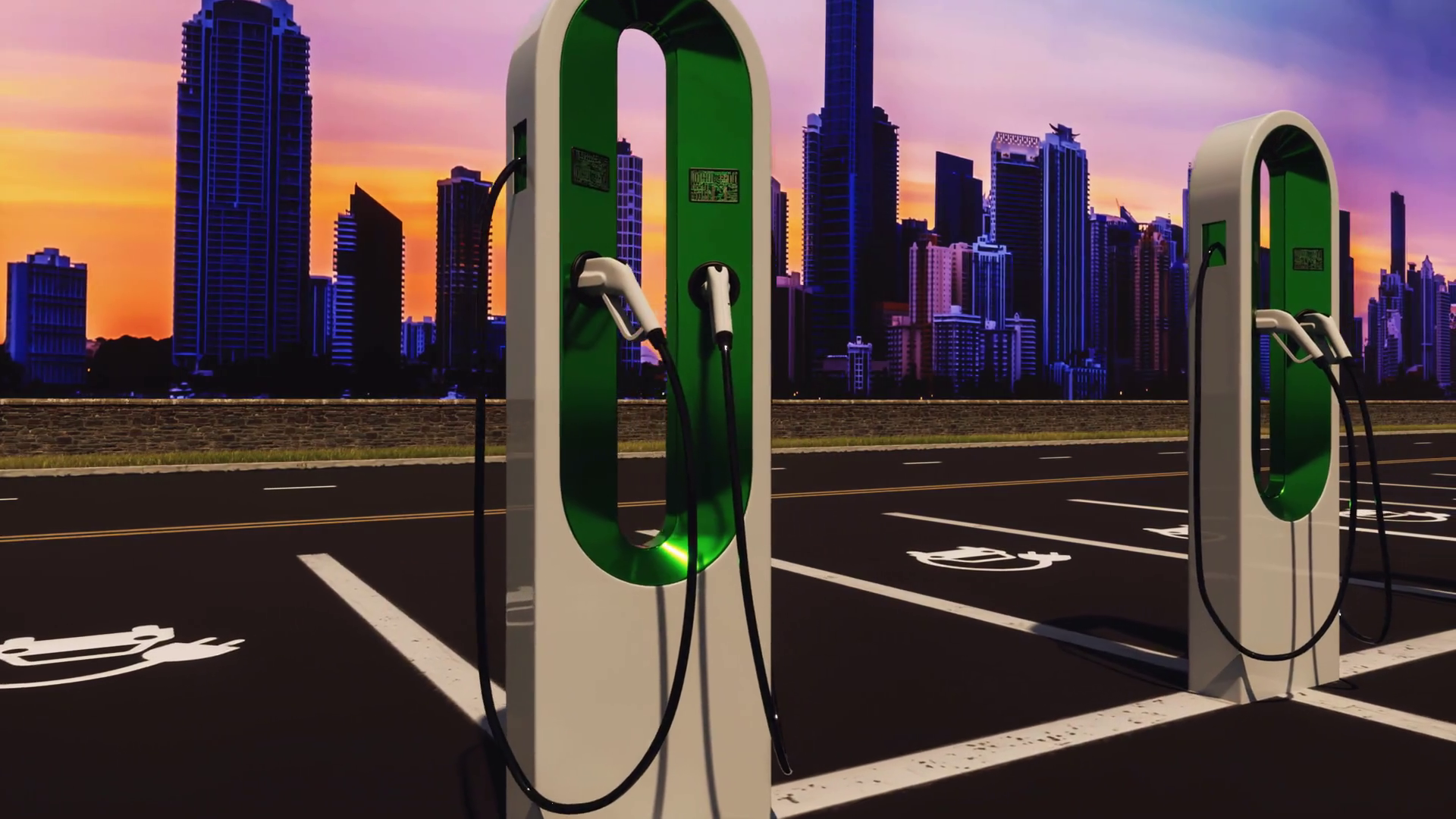 A Close-up View Of Urban Electric Vehicle Stock Footage SBV-347777901 ...