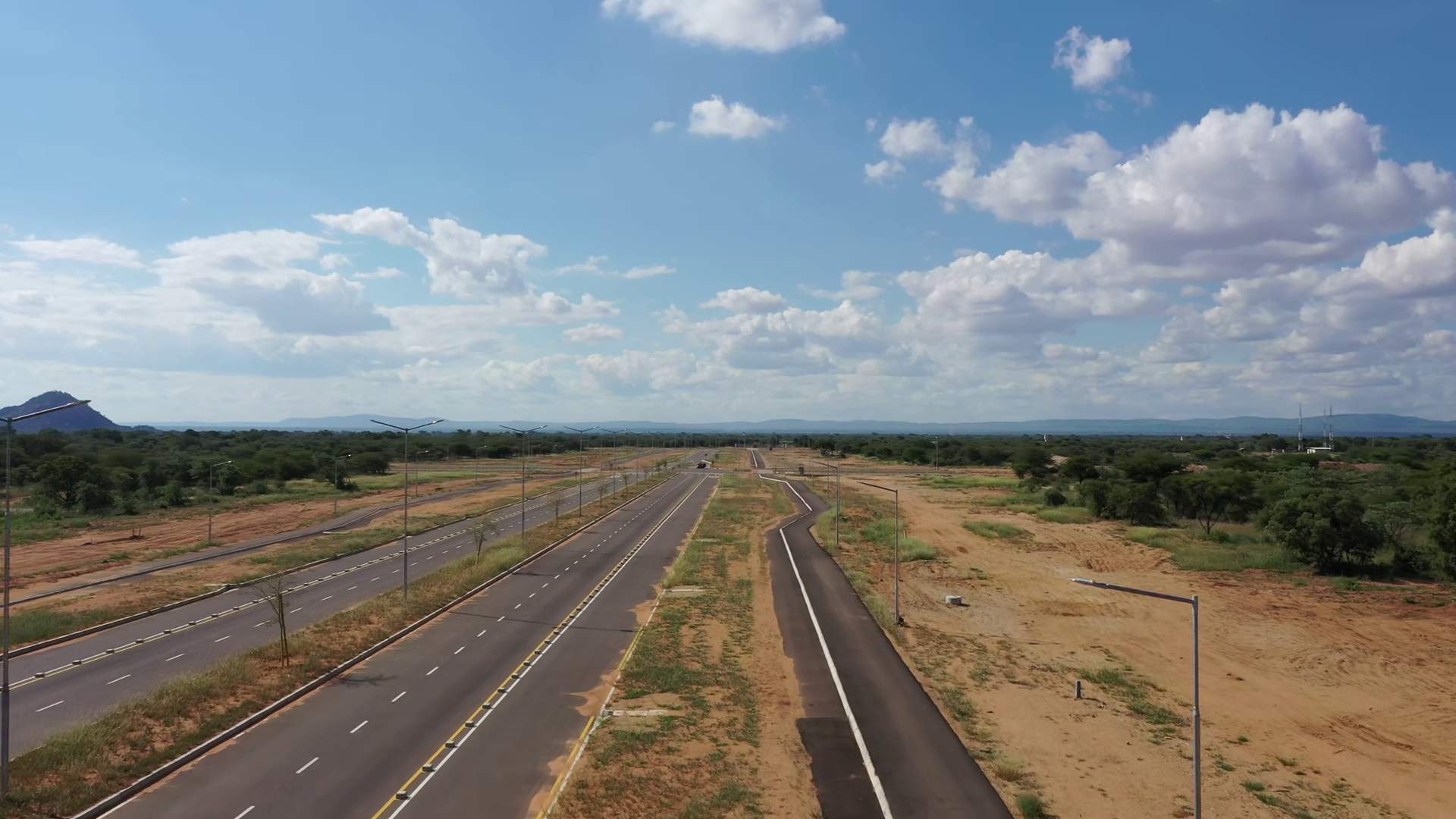Aerial View National Road Network Botswana Stock Footage SBV-353551818 ...