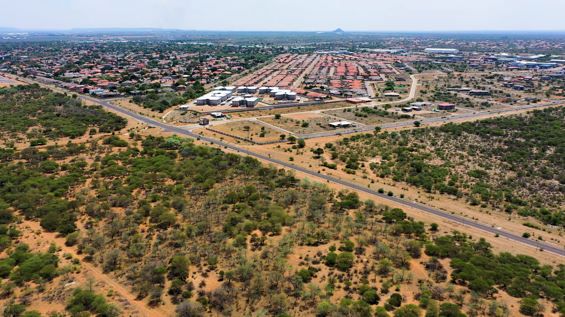 Aerial View Botswana Phakalane Industrial Stock Footage SBV-353550354 ...