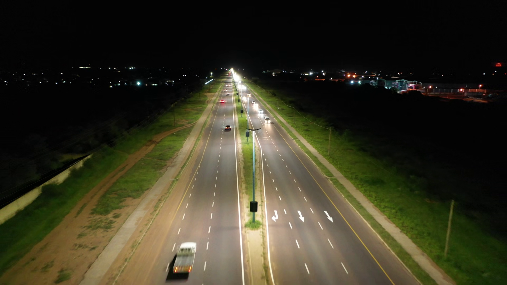 Aerial View Of Four Lane Highway Stock Footage SBV-353550343 - Storyblocks