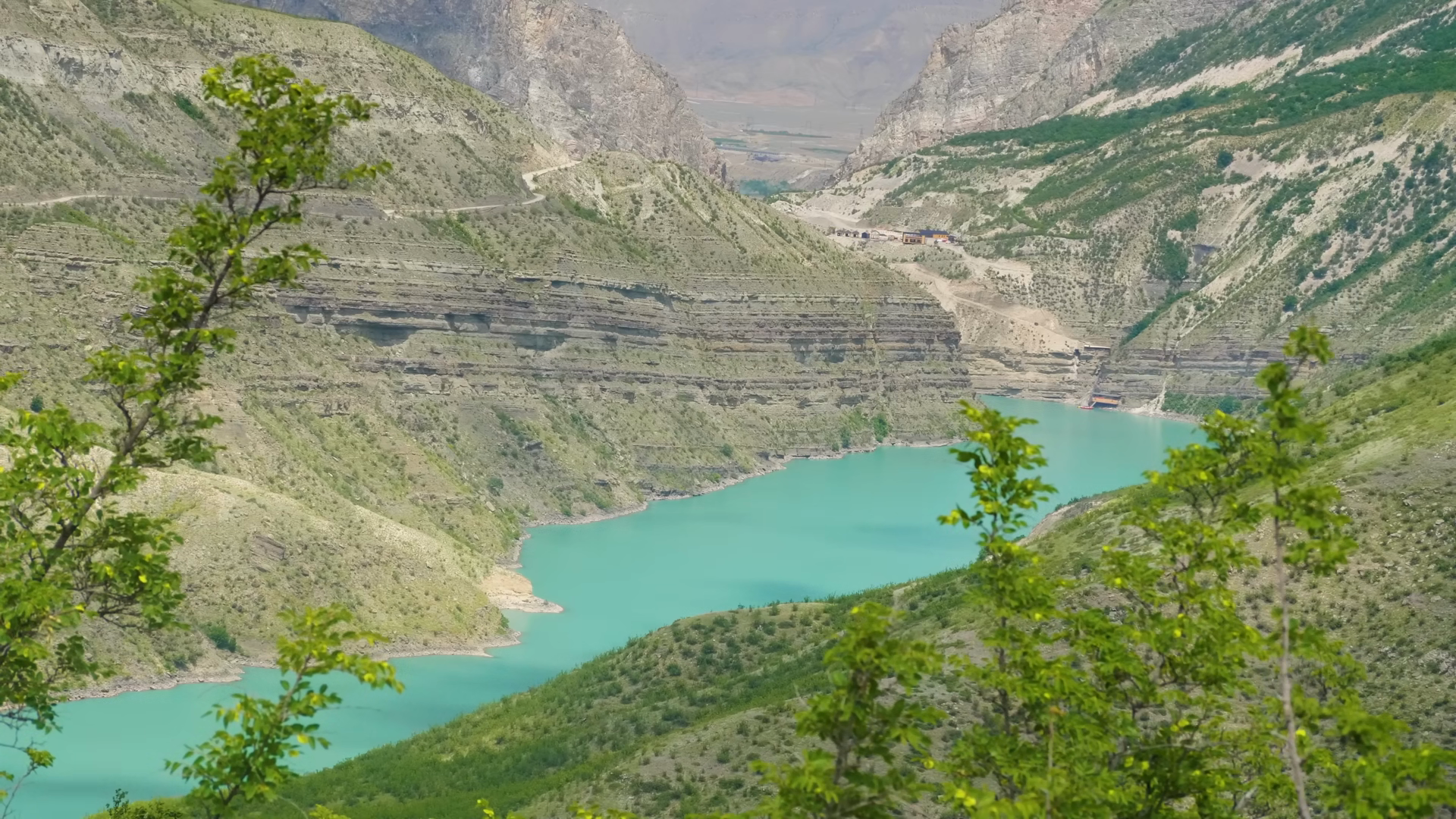 Landscape Of Azure Mountain River Sulak In Stock Footage SBV-353655906 ...