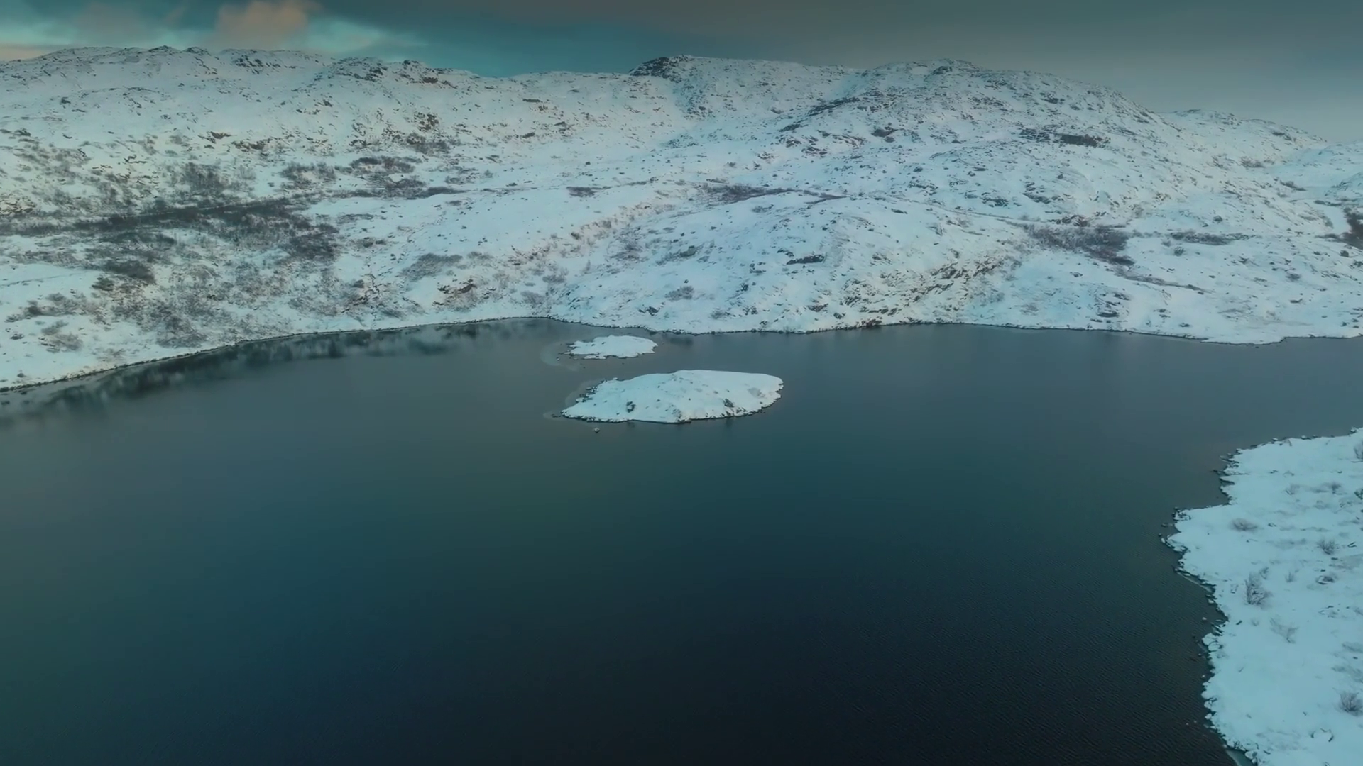 Drone Captures Vast Snow-covered Tundra With Stock Footage SBV ...