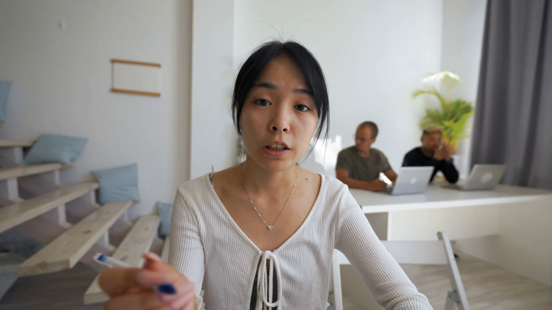 Asian Woman Explains Benefits Of New Project Stock Footage SBV ...