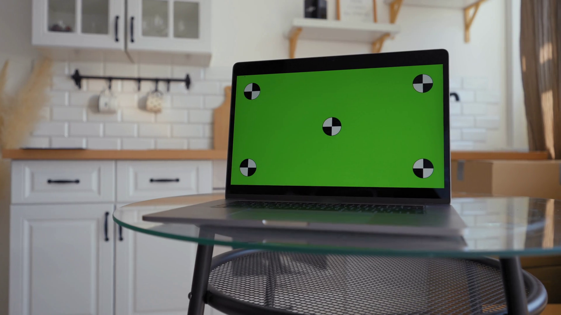 Open Laptop With Chromakey Screen Stands On Stock Footage SBV-347259751 ...