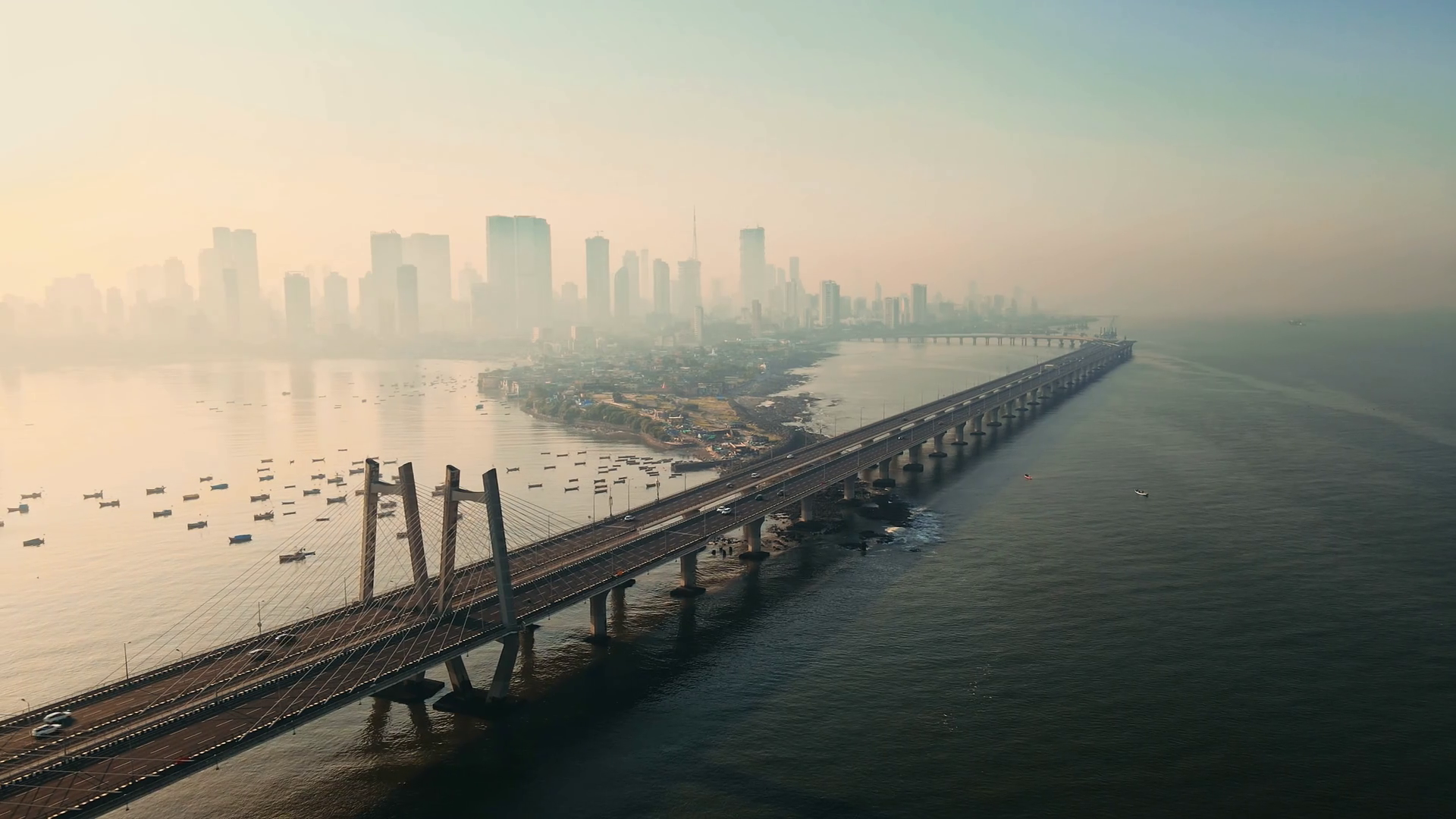 Cinematic Aerial View Of Vehicles Passing Stock Footage SBV-348745233 ...