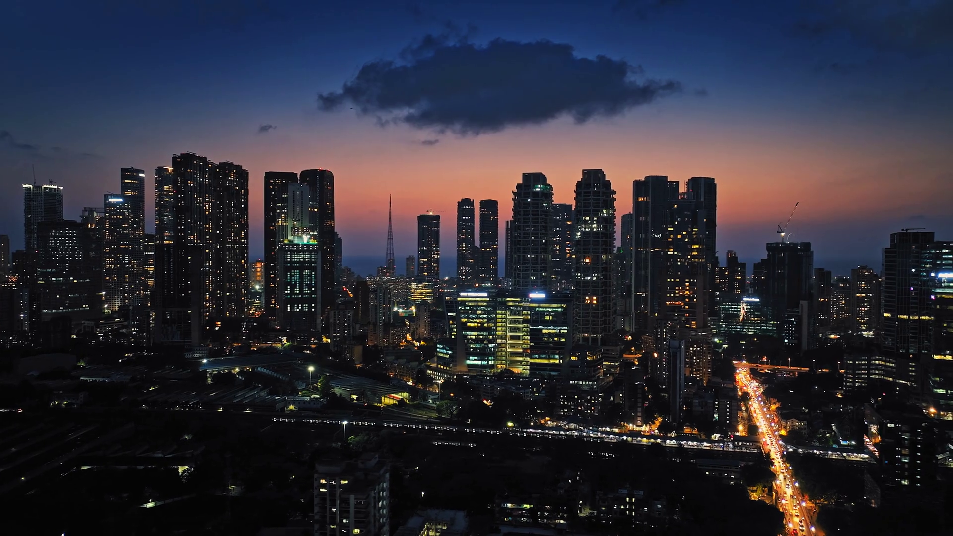 Cinematic Aerial View Of Mumbai's Downtown Stock Footage SBV-348745326 ...