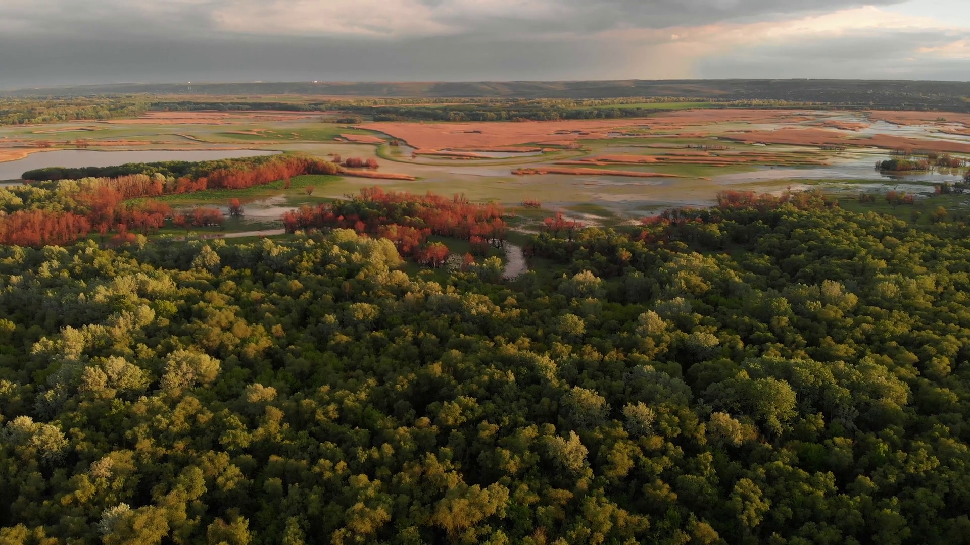 Spring Rural Aerial Landscape Overflow Land Stock Footage SBV-334531429 ...