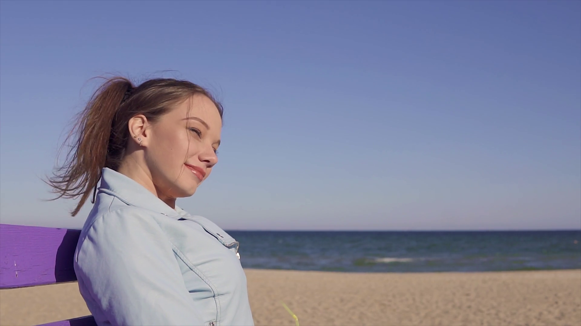 Young Pretty Disabled Woman In Wheelchair Stock Footage SBV-338583701 ...