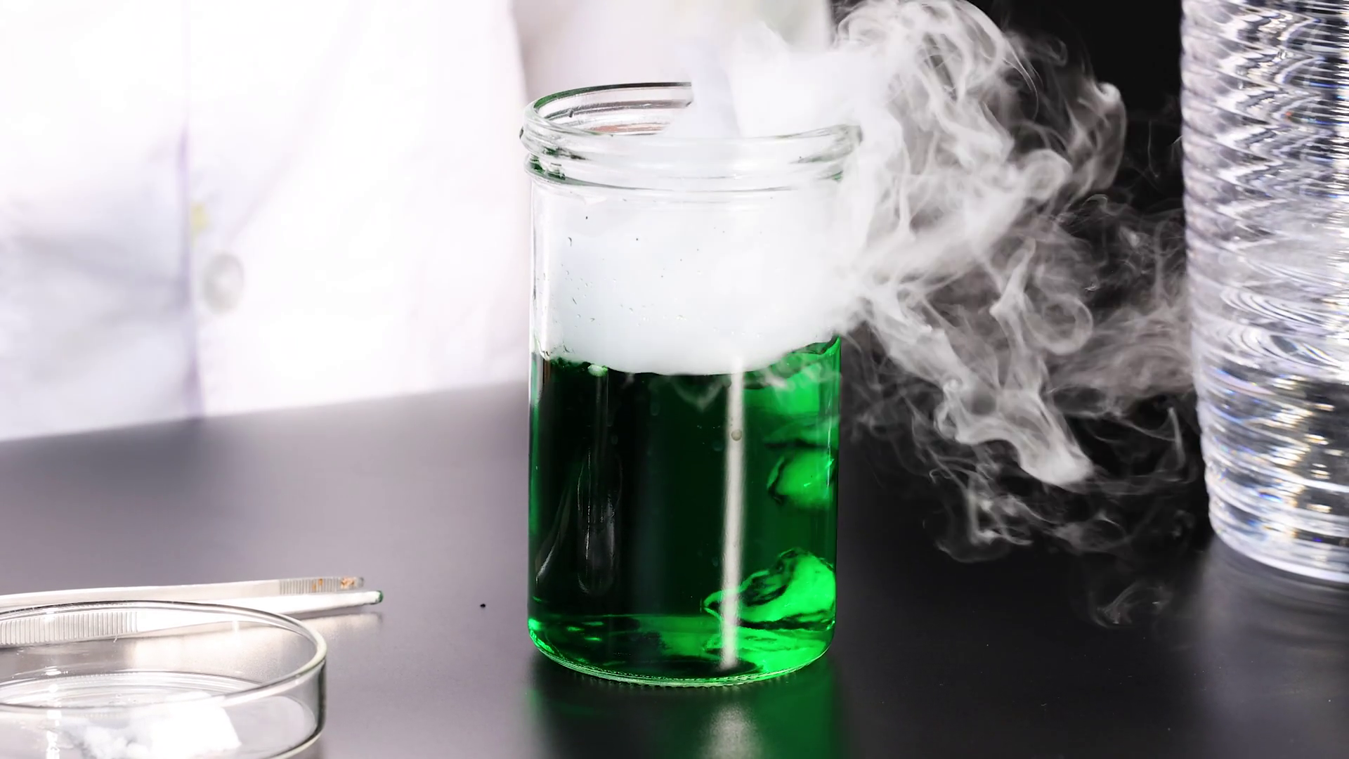 Chemical Reaction With Dry Ice Experiment Stock Footage SBV-352558270 ...