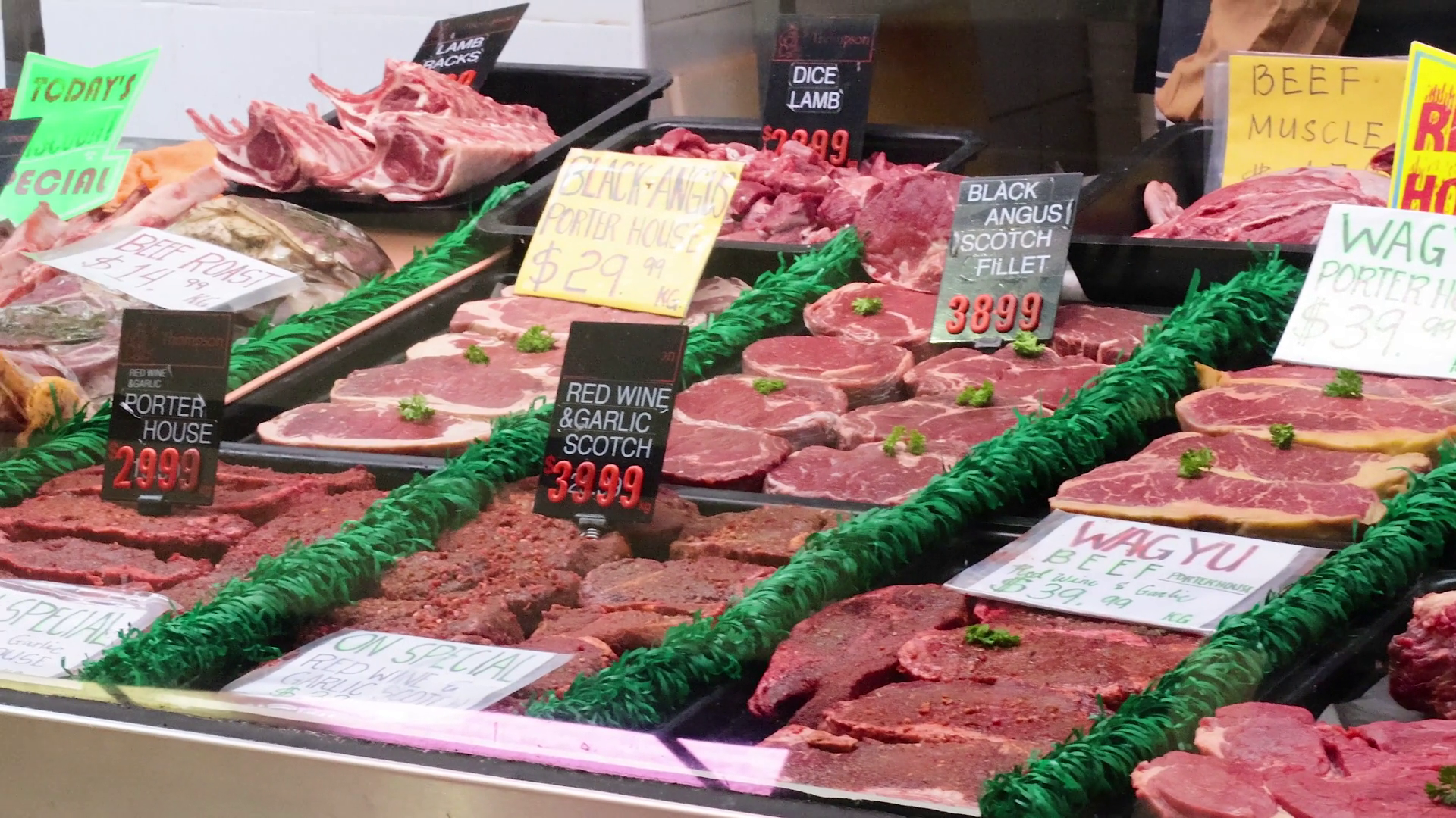 Meat Display At Queen Victoria Market Stock Footage SBV-352972676 ...