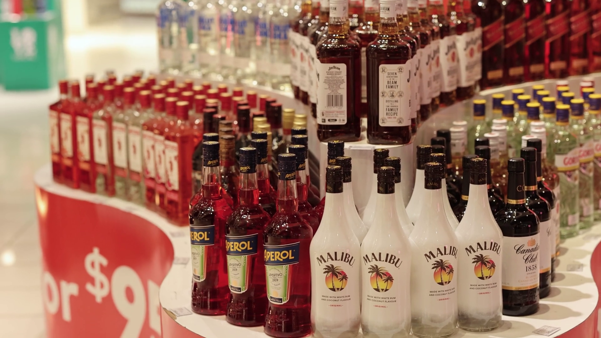 Duty-free Alcohol Display At Auckland Airport Stock Footage SBV ...