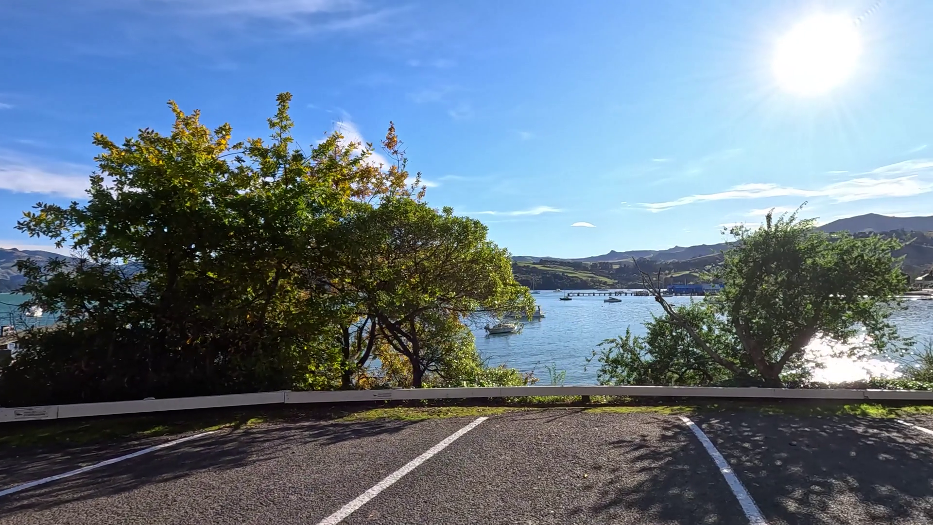 Scenic Drive Along Akaroa's Waterfront At Stock Footage SBV-352559888 ...