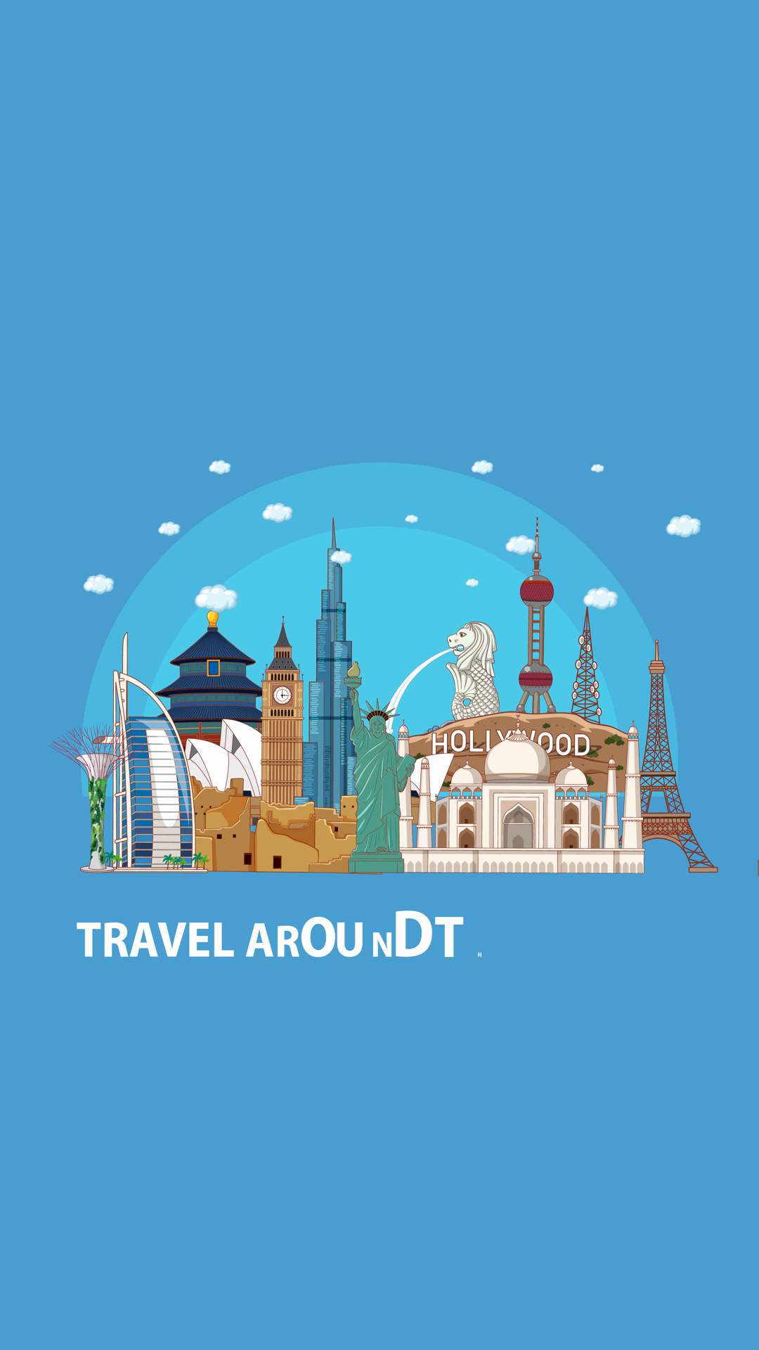 Famous Landmarks Animation With Travel Stock Footage SBV-353396449 ...