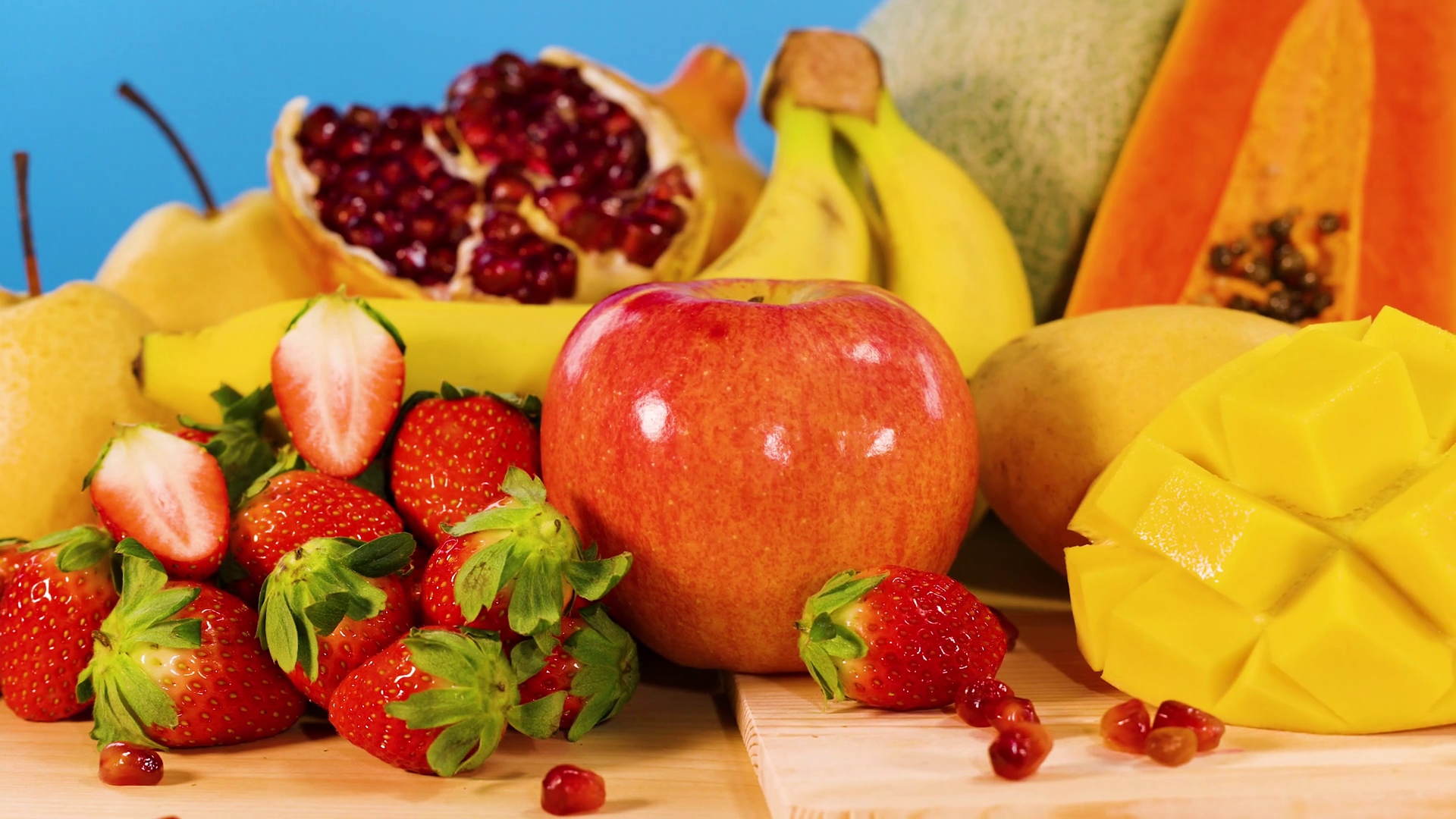 Colorful Assortment Of Fresh Fruits Stock Footage SBV-352320788 ...