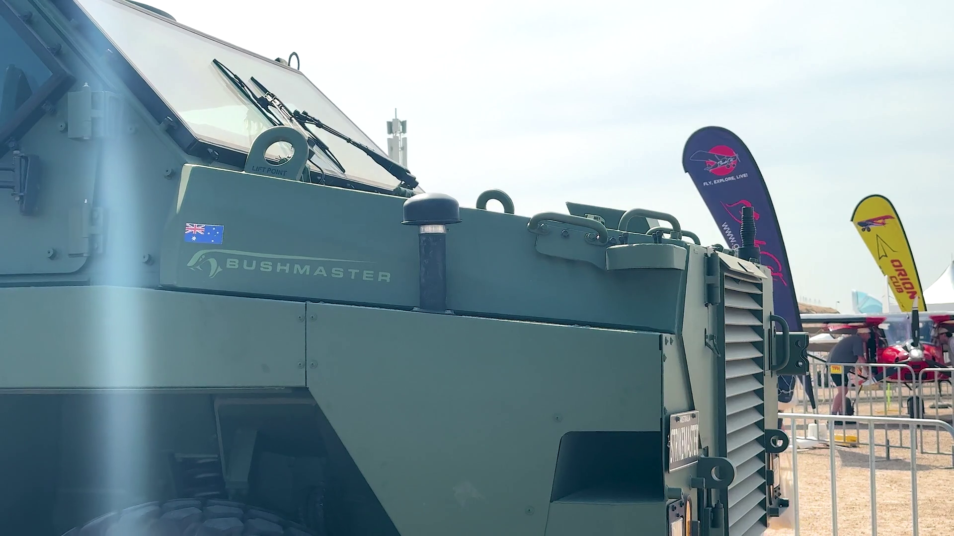 Bushmaster Tank Display At Avalon Airshow Stock Footage SBV-352392586 ...