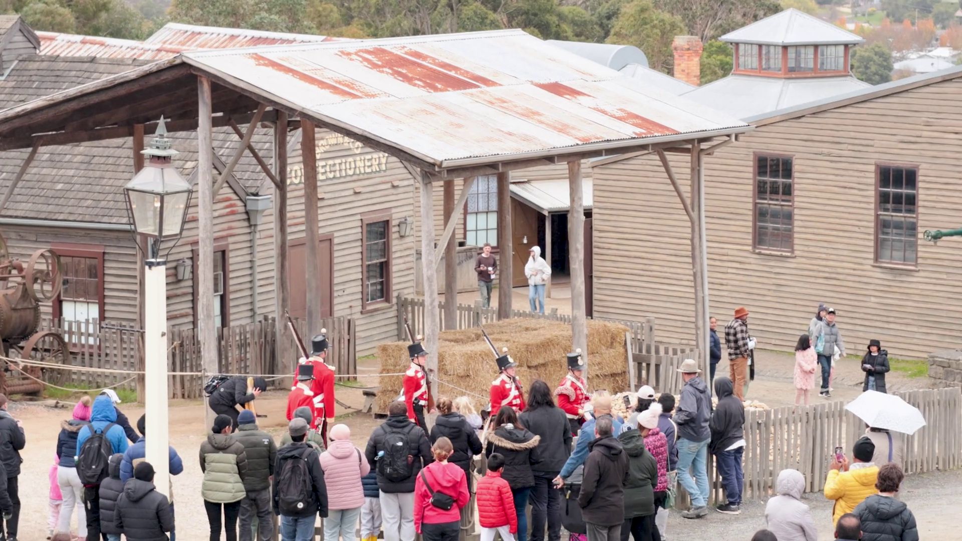 Sovereign Hill Guards Parade In Ballarat Stock Footage SBV-352981476 ...
