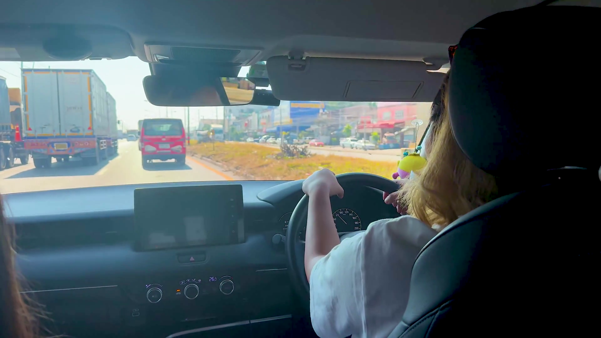 Woman Driving In Chonburi Thailand Stock Footage SBV-352436478 ...