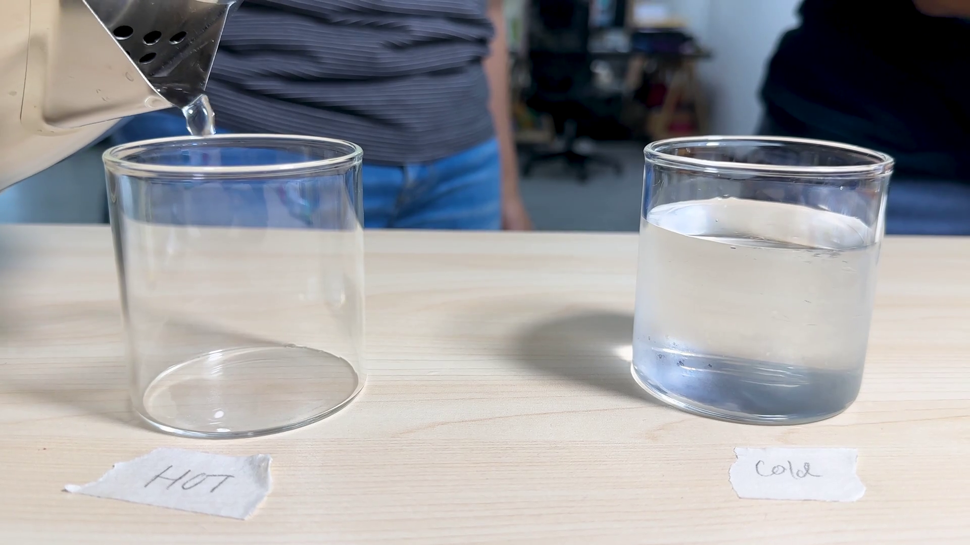 Pouring Hot Water Into Glass Science Stock Footage SBV-353450585 ...