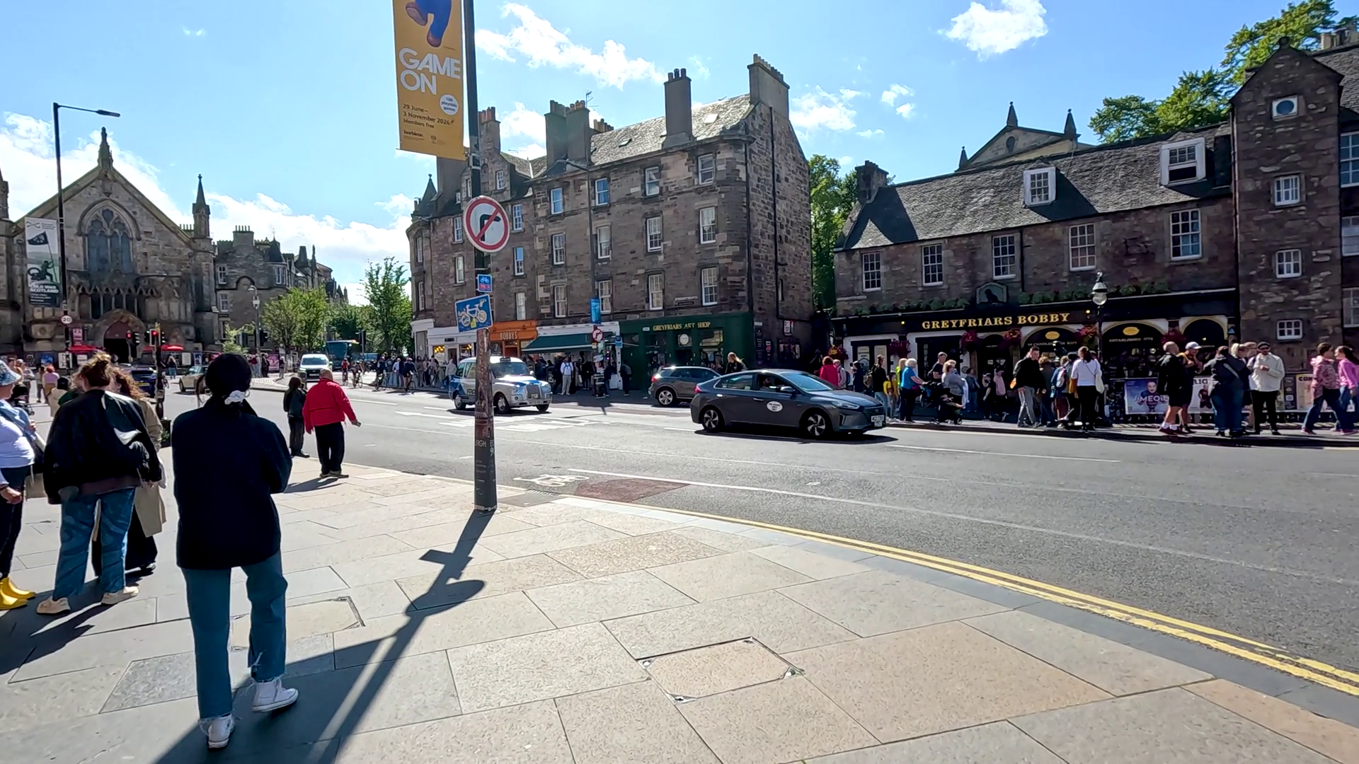 Busy Street Near National Museum Of Scotland Stock Footage SBV ...
