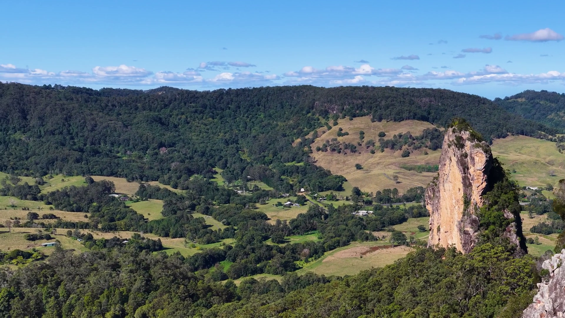 Panoramic View Of Nimbin Rocks Landscape Stock Footage SBV-352451983 ...