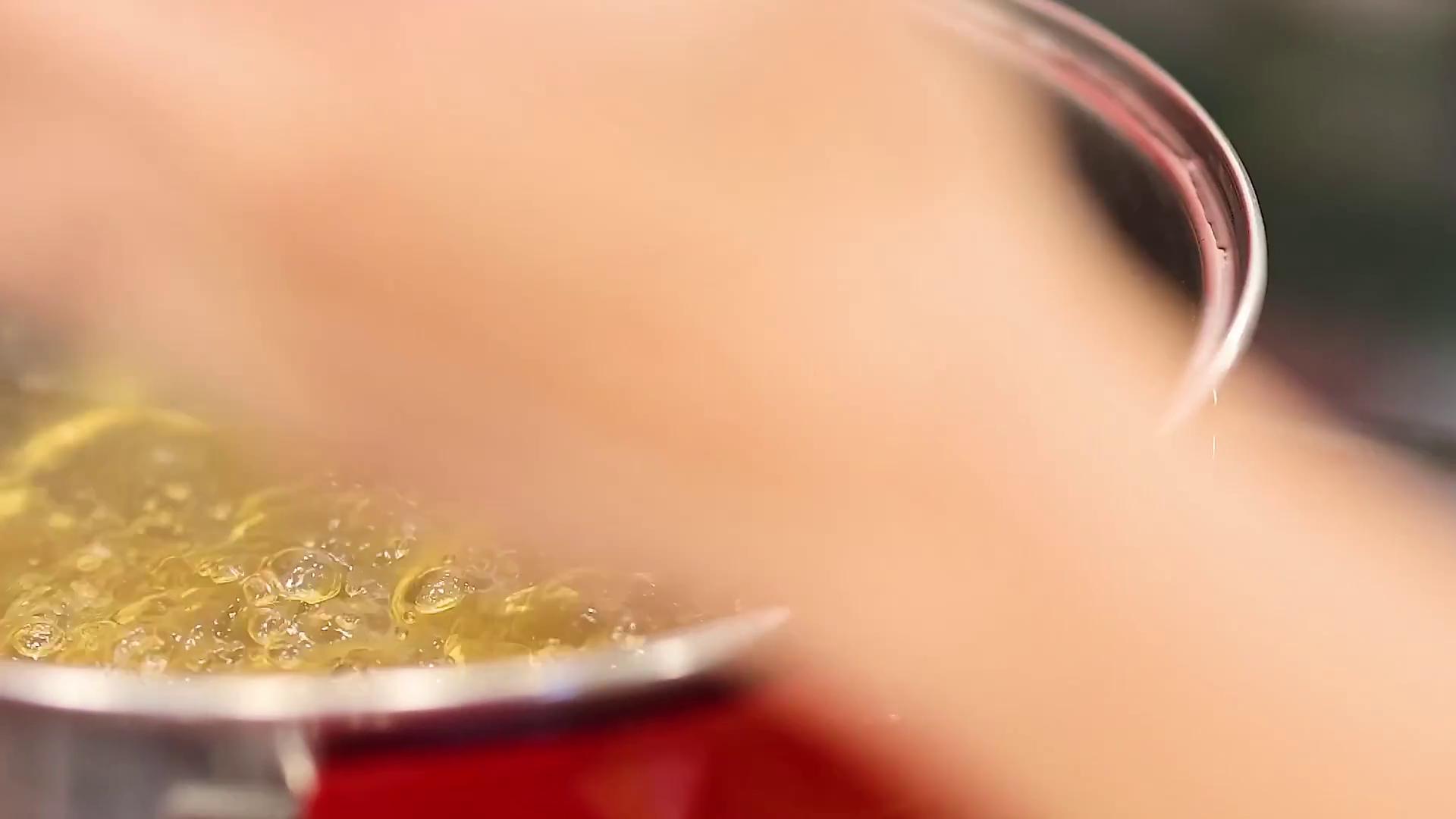 Simmering Broth In Red Hotpot With Steam Stock Footage SBV-353330121 ...