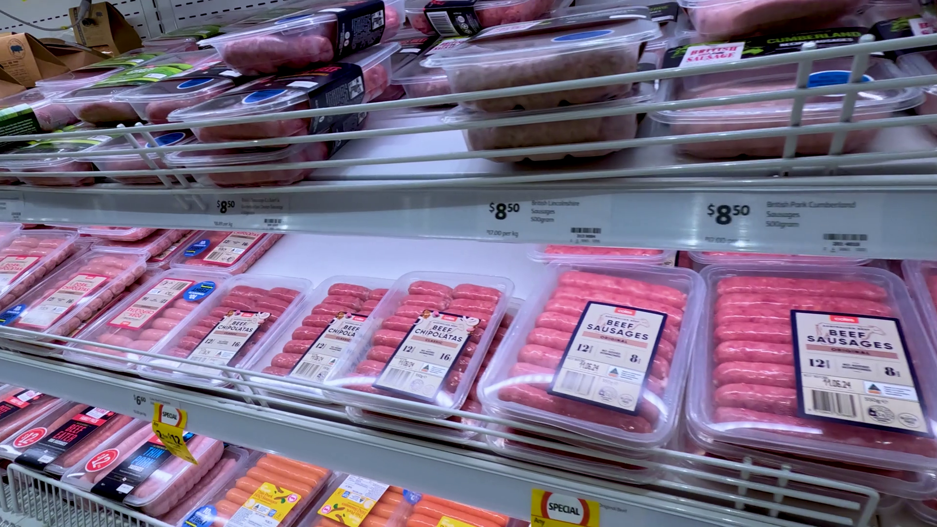 Supermarket Sausage Display In Melbourne Stock Footage SBV-352562966 ...