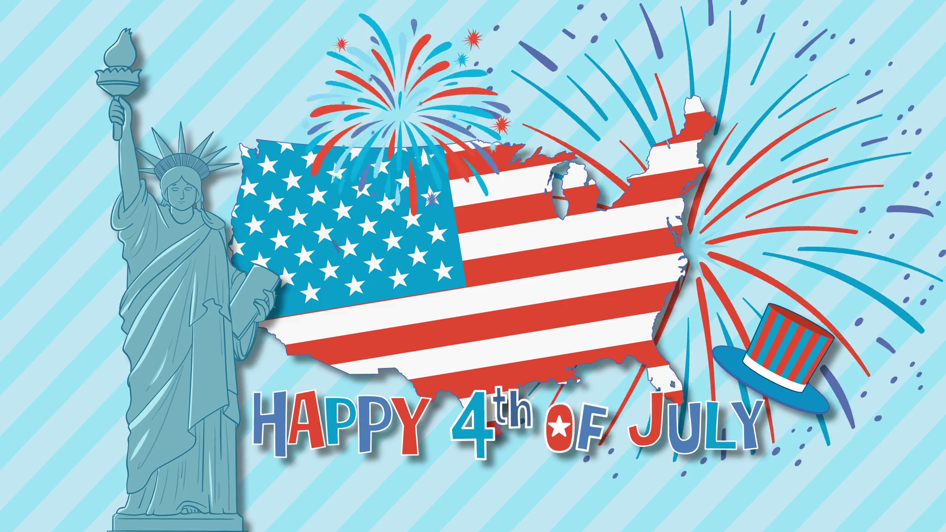 Patriotic 4th Of July Animation With Stock Footage SBV-352443336 ...